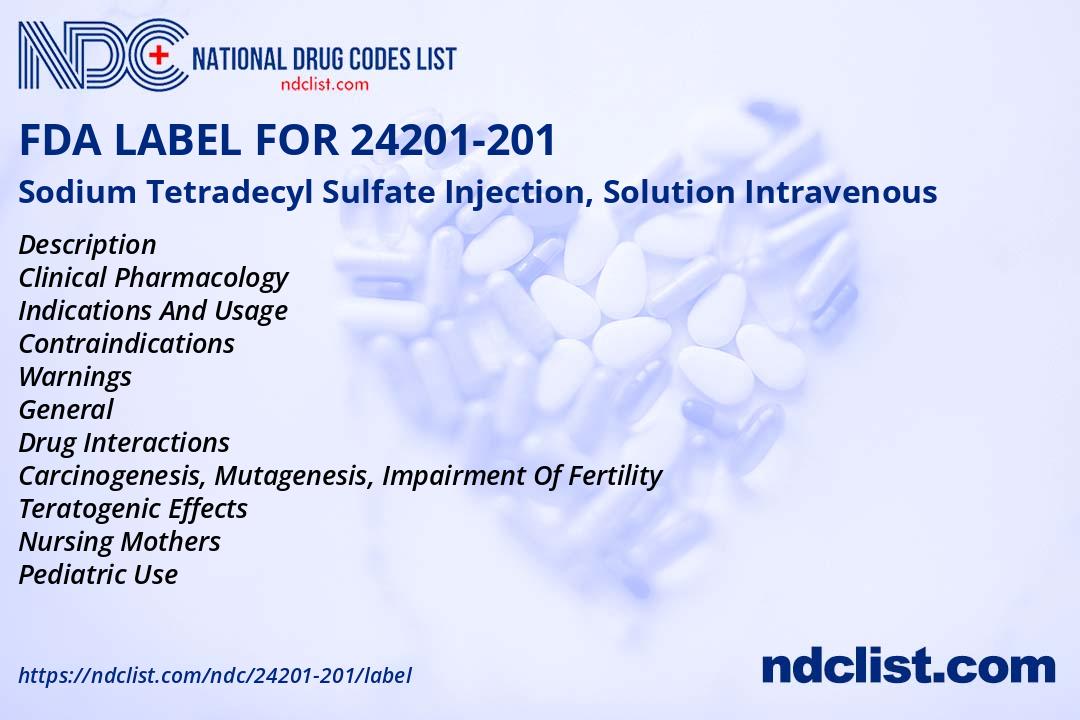 FDA Label for Sodium Tetradecyl Sulfate Injection, Solution Intravenous ...
