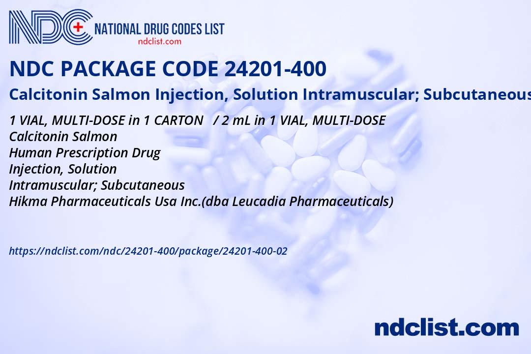 NDC Package 24201-400-02 Calcitonin Salmon Injection, Solution ...