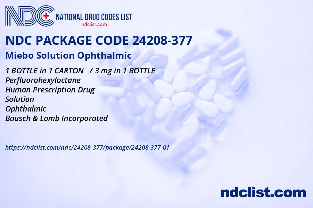 NDC Package 24208-377-01 Miebo Solution Ophthalmic