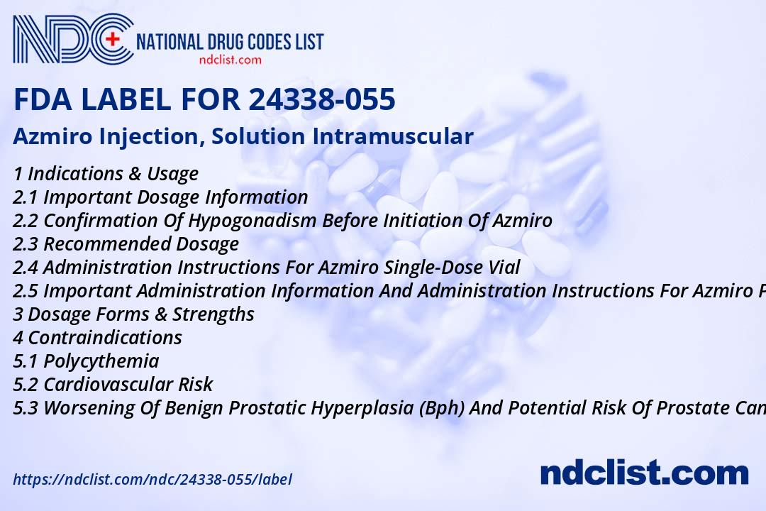 FDA Label for Azmiro Injection, Solution Intramuscular - Indications ...