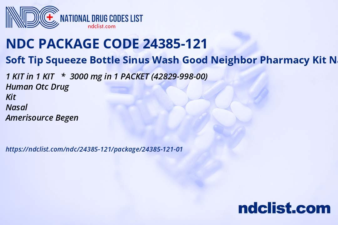 NDC Package 24385-121-01 Soft Tip Squeeze Bottle Sinus Wash Good ...