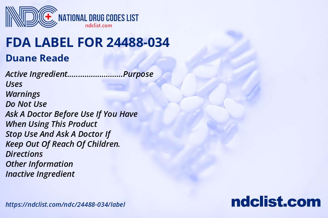 Duane Reade- FDA Label NDC24488-034
