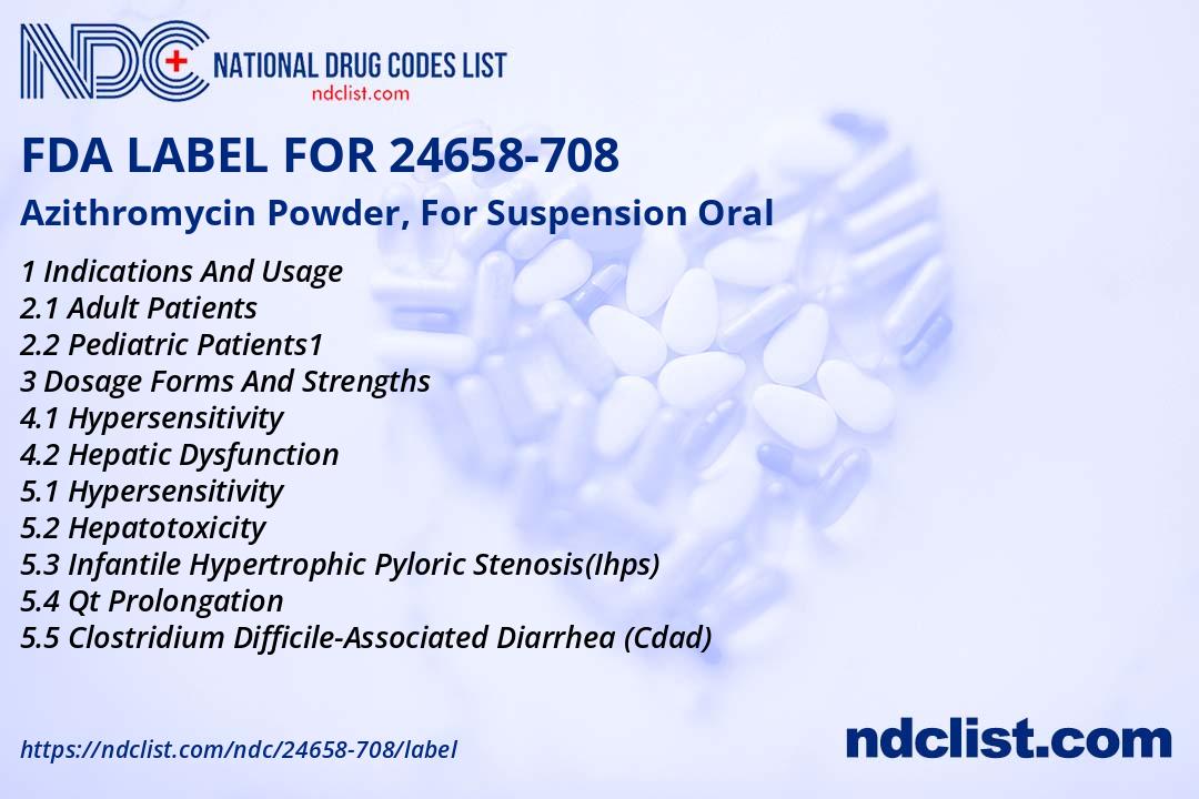 FDA Label for Azithromycin Powder, For Suspension Oral - Indications ...