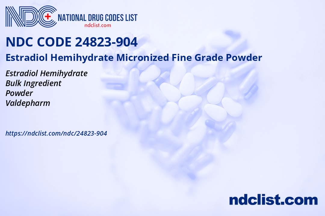 Estradiol Hemihydrate Micronized Fine Grade- NDC24823-904