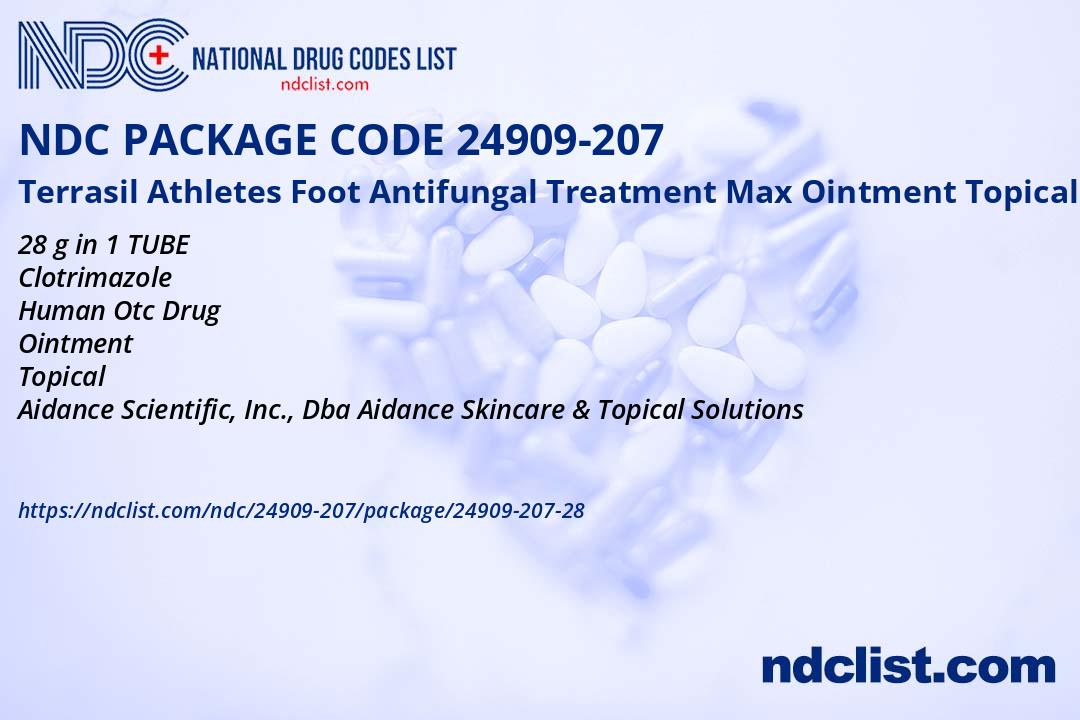 NDC Package 24909-207-28 Terrasil Athletes Foot Antifungal Treatment ...