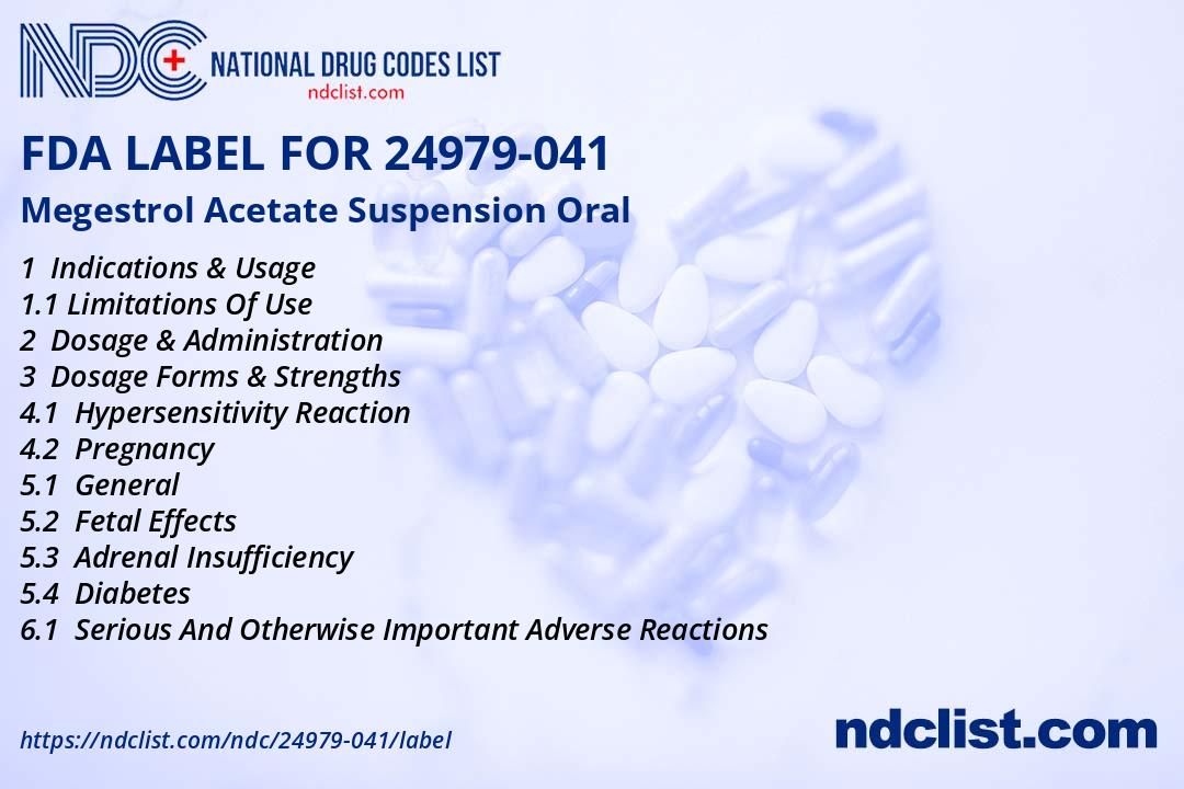 FDA Label for Megestrol Acetate Suspension Oral - Indications, Usage ...