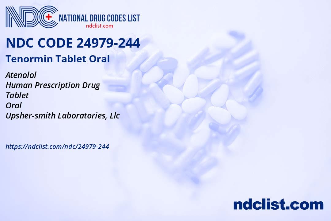 NDC 24979-244 Tenormin Tablet Oral