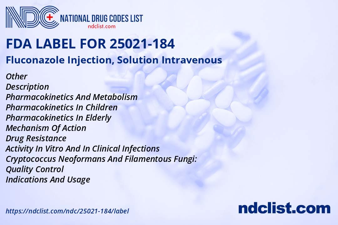 FDA Label for Fluconazole Injection, Solution Intravenous - Indications ...
