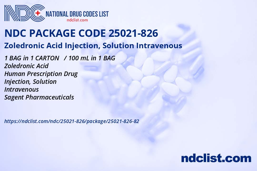 Zoledronic Acid Injection, Solution- NDC25021-826-82