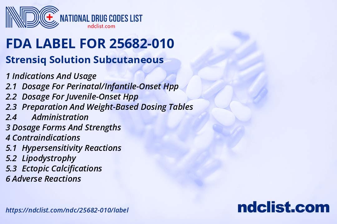 FDA Label for Strensiq Solution Subcutaneous - Indications, Usage ...