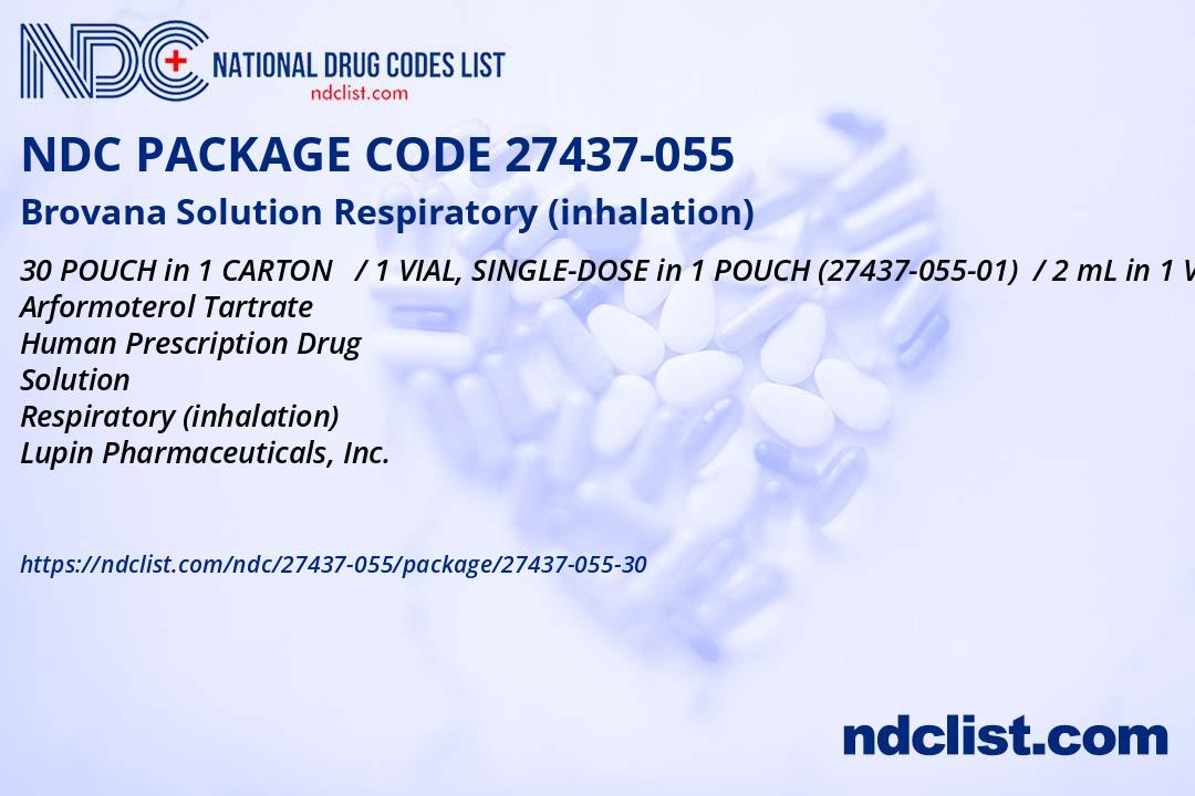 NDC Package 27437-055-30 Brovana Solution Respiratory (inhalation)