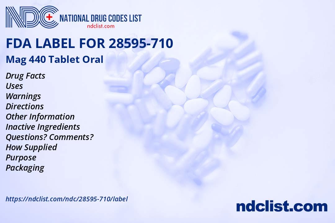 FDA Label for Mag 440 Tablet Oral - Indications, Usage & Precautions