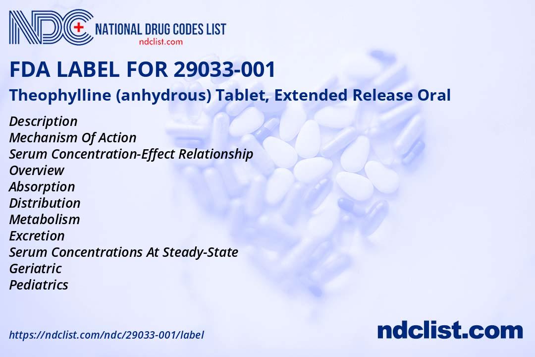 FDA Label for Theophylline (anhydrous) Tablet, Extended Release Oral ...