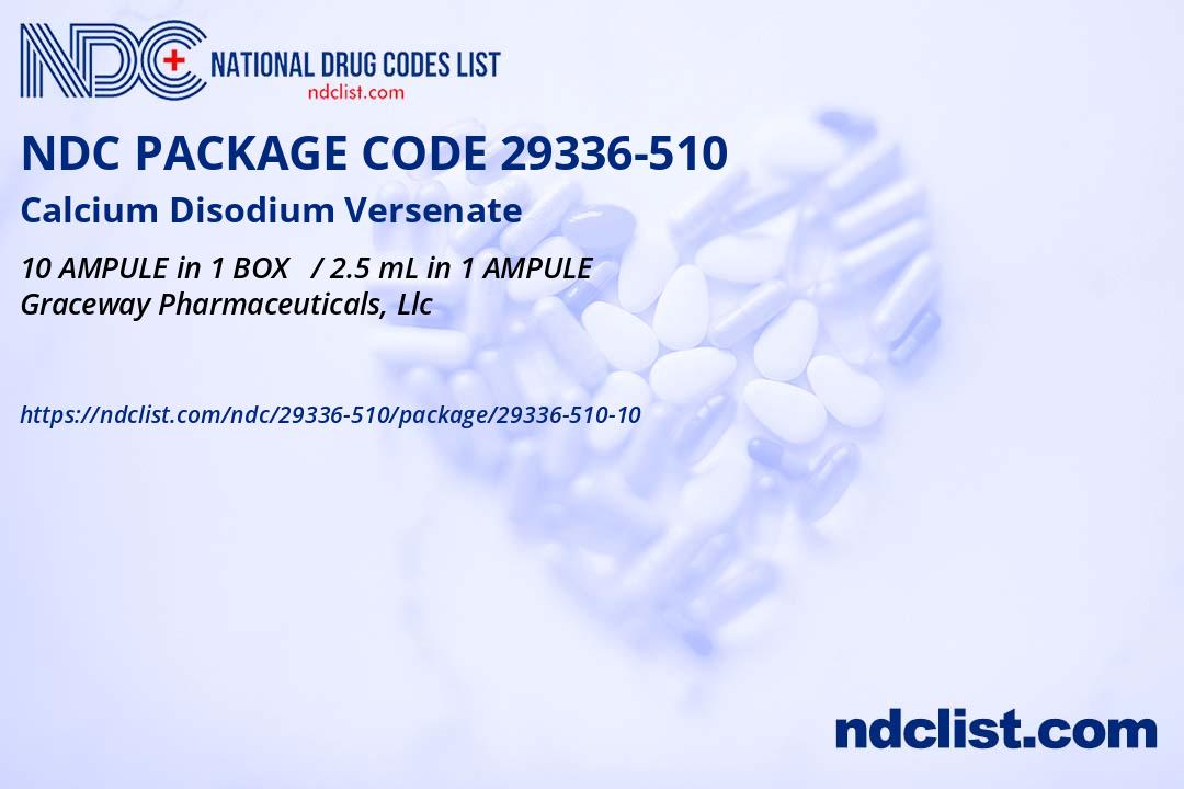 NDC Package 29336-510-10 Calcium Disodium Versenate