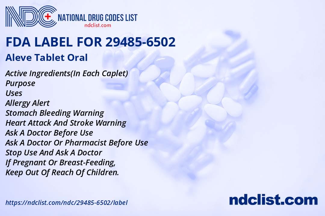 FDA Label for Aleve - Indications, Usage & Precautions