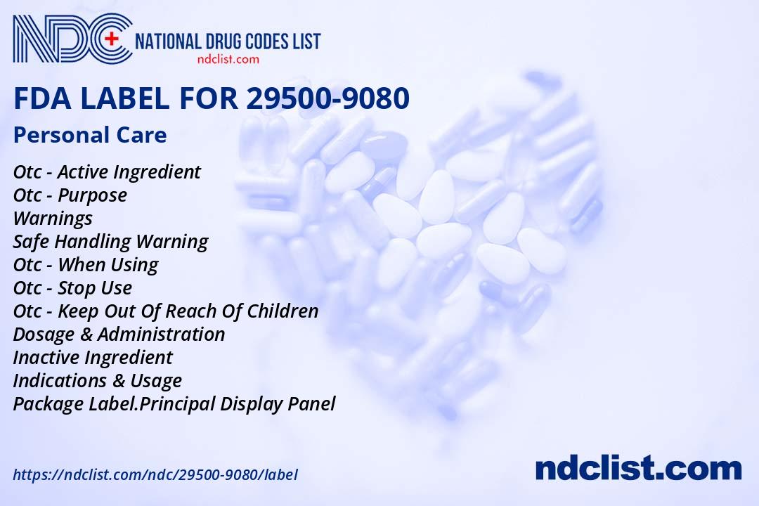 FDA Label for Personal Care - Indications, Usage & Precautions