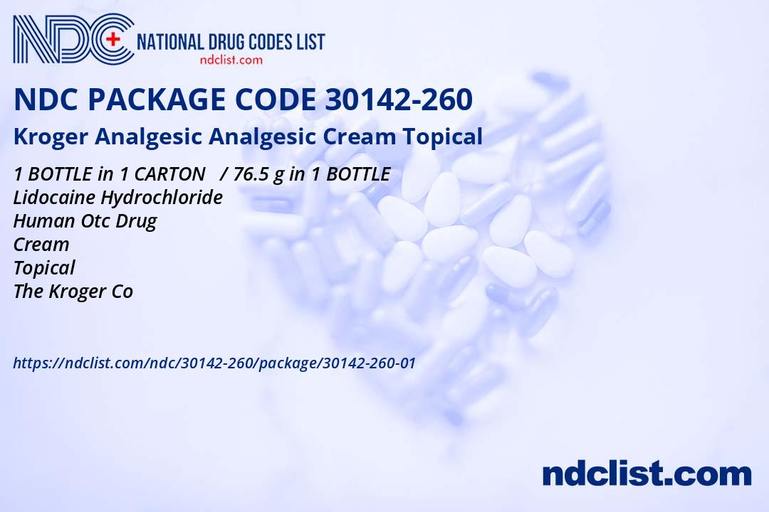 Kroger Analgesic Cream- NDC30142-260-01