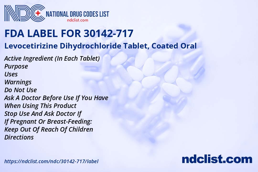 FDA Label for Levocetirizine Dihydrochloride Tablet, Coated Oral ...