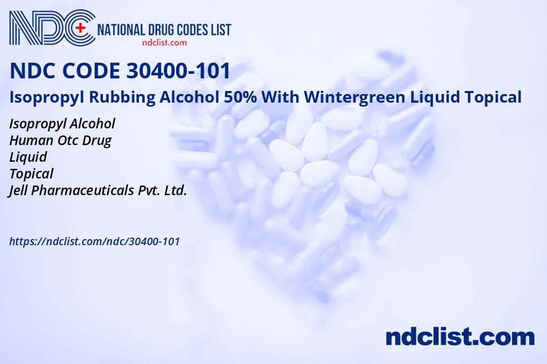 NDC 30400-101 Isopropyl Rubbing Alcohol 50% With Wintergreen Liquid Topical