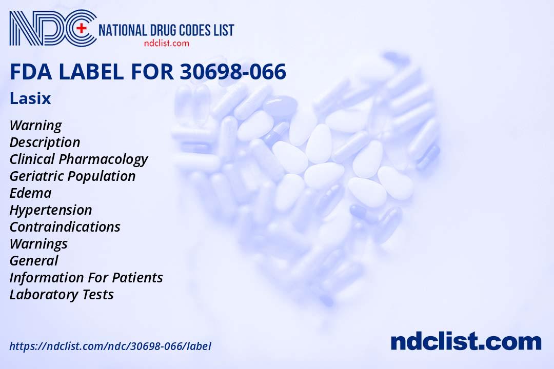 Lasix Tablet FDA Label - NDC 30698-066
