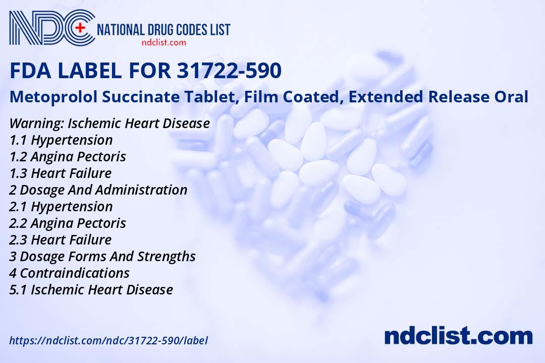 FDA Label for Metoprolol Succinate Tablet, Film Coated, Extended ...
