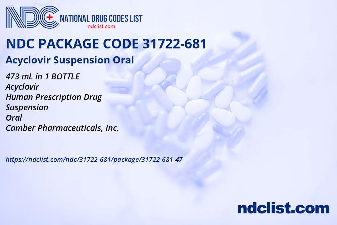 Acyclovir Suspension- NDC31722-681-47