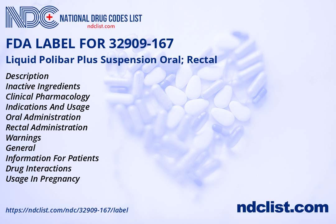 FDA Label for Liquid Polibar Plus Suspension Oral; Rectal - Indications ...