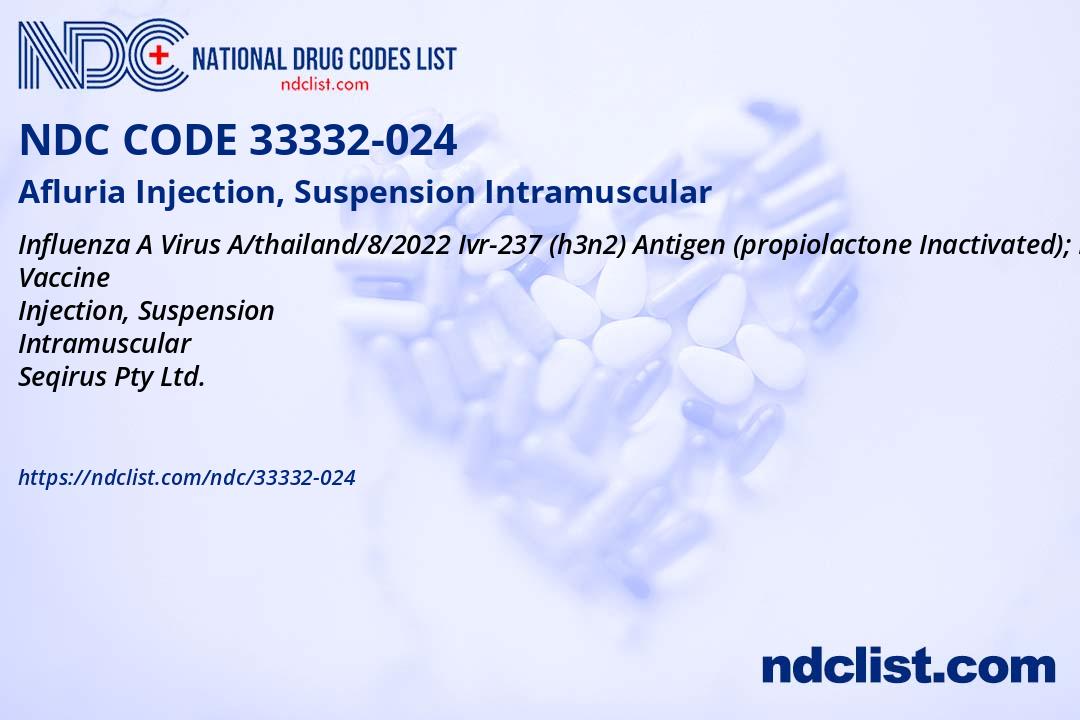 NDC 33332-024 Afluria