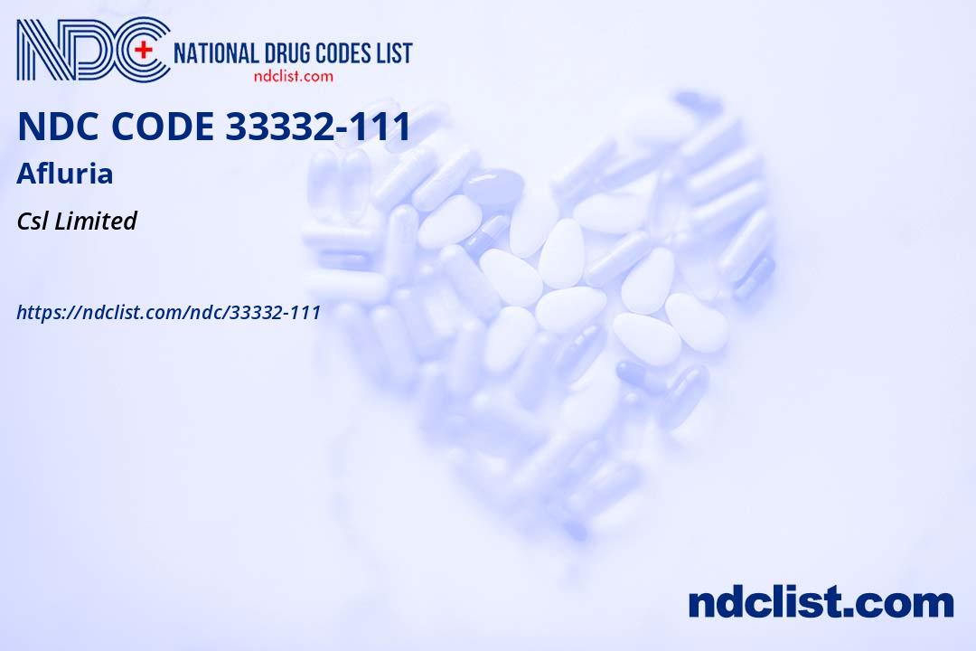 NDC 33332-111 Afluria