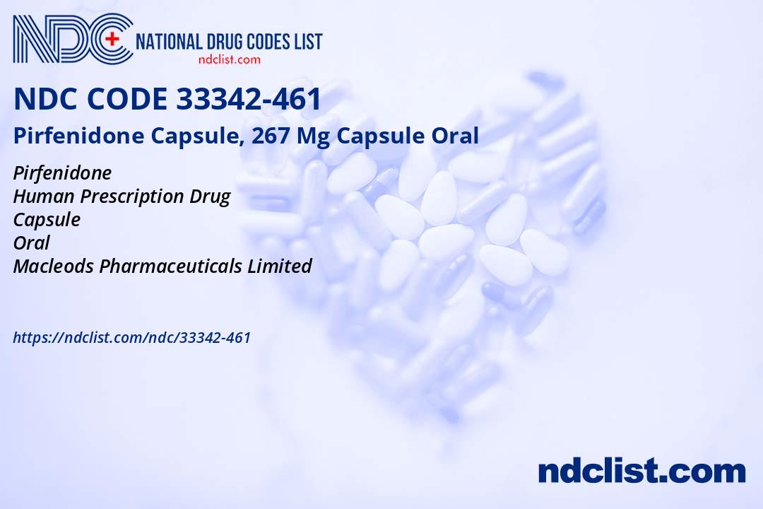 Pirfenidone Capsule, 267 Mg Capsule- NDC33342-461