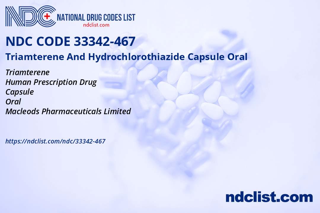 NDC 33342-467 Triamterene And Hydrochlorothiazide Capsule Oral