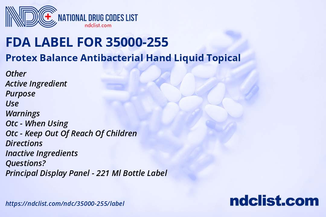 FDA Label for Protex Balance Antibacterial Hand Liquid Topical ...