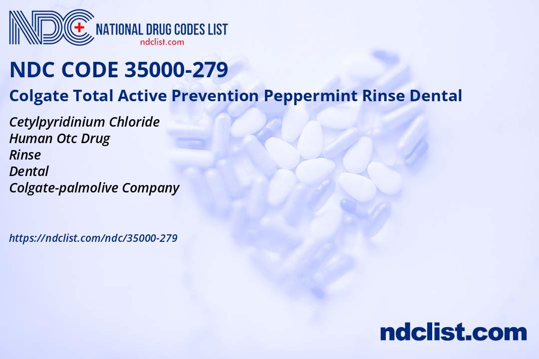 NDC 35000-279 Colgate Total Active Prevention Peppermint Rinse Dental