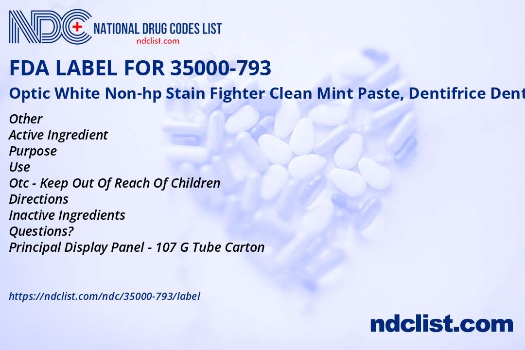 Optic White Non-hp Stain Fighter- FDA Label NDC35000-793