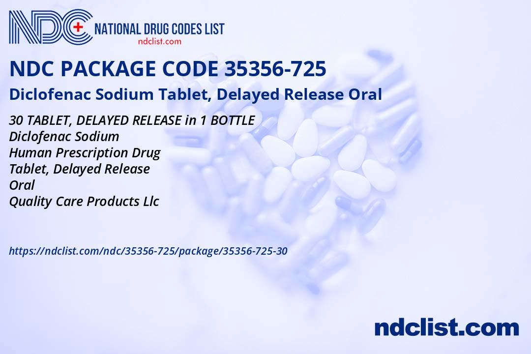 NDC Package 35356-725-30 Diclofenac Sodium