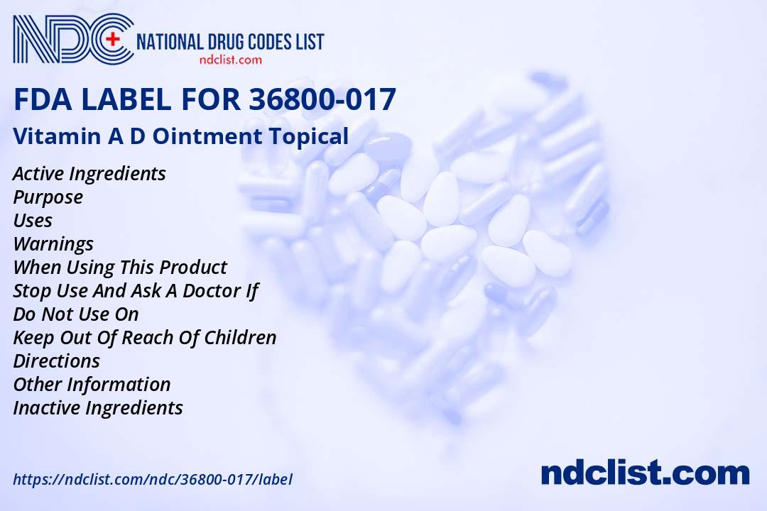 FDA Label for Vitamin A D Ointment Topical - Indications, Usage ...