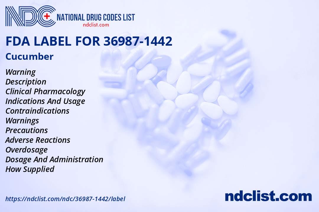 FDA Label for Cucumber - Indications, Usage & Precautions