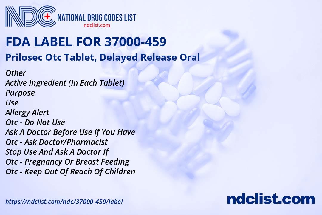 FDA Label for Prilosec Otc Tablet, Delayed Release Oral - Indications ...