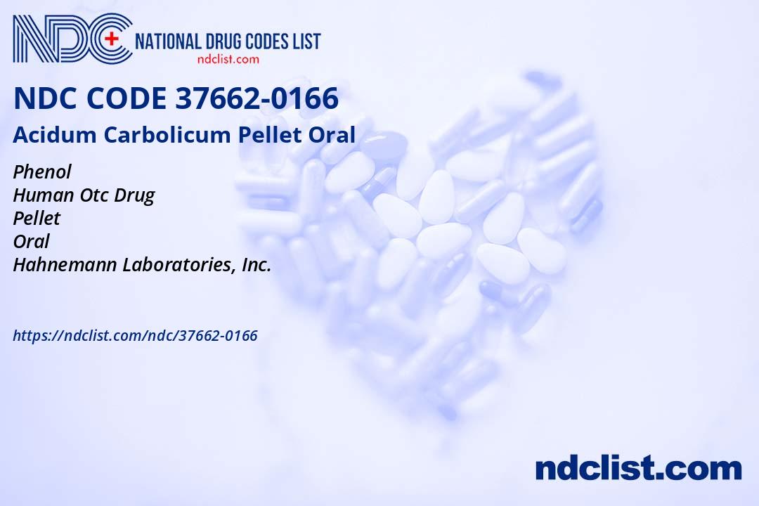 NDC 37662-0166 Acidum Carbolicum Pellet Oral