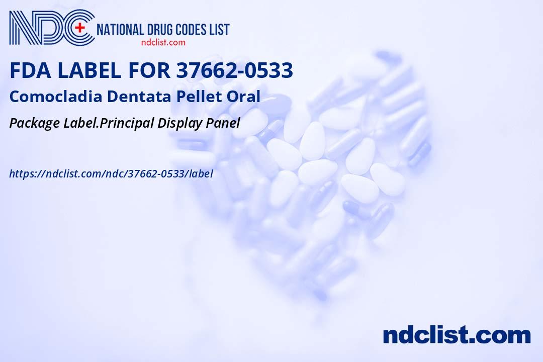 FDA Label for Comocladia Dentata Pellet Oral - Indications, Usage ...