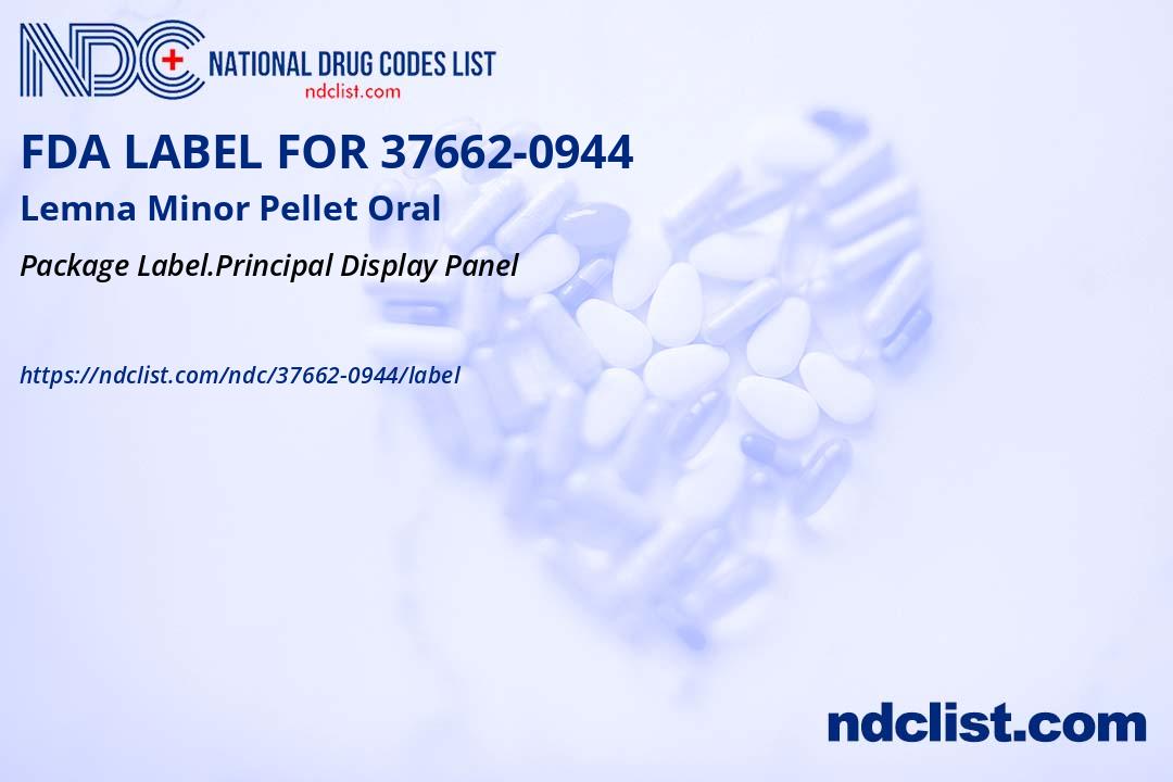 Lemna Minor Pellet - FDA Label NDC 37662-0944
