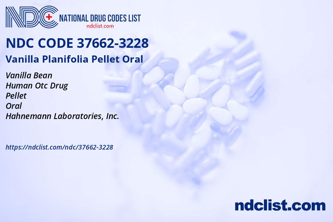 NDC 37662-3228 Vanilla Planifolia Pellet Oral