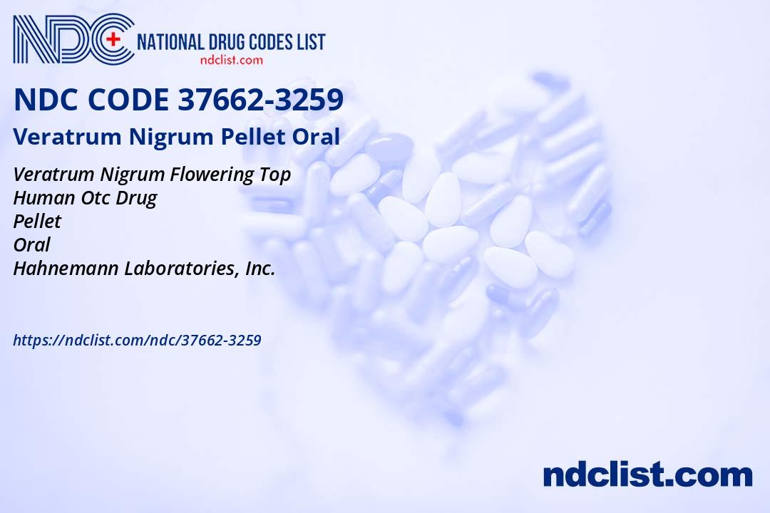 NDC 37662-3259 Veratrum Nigrum Pellet Oral
