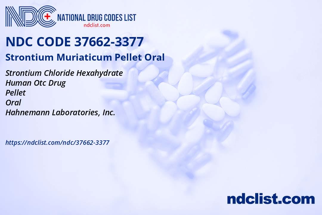 NDC 37662-3377 Strontium Muriaticum Pellet Oral