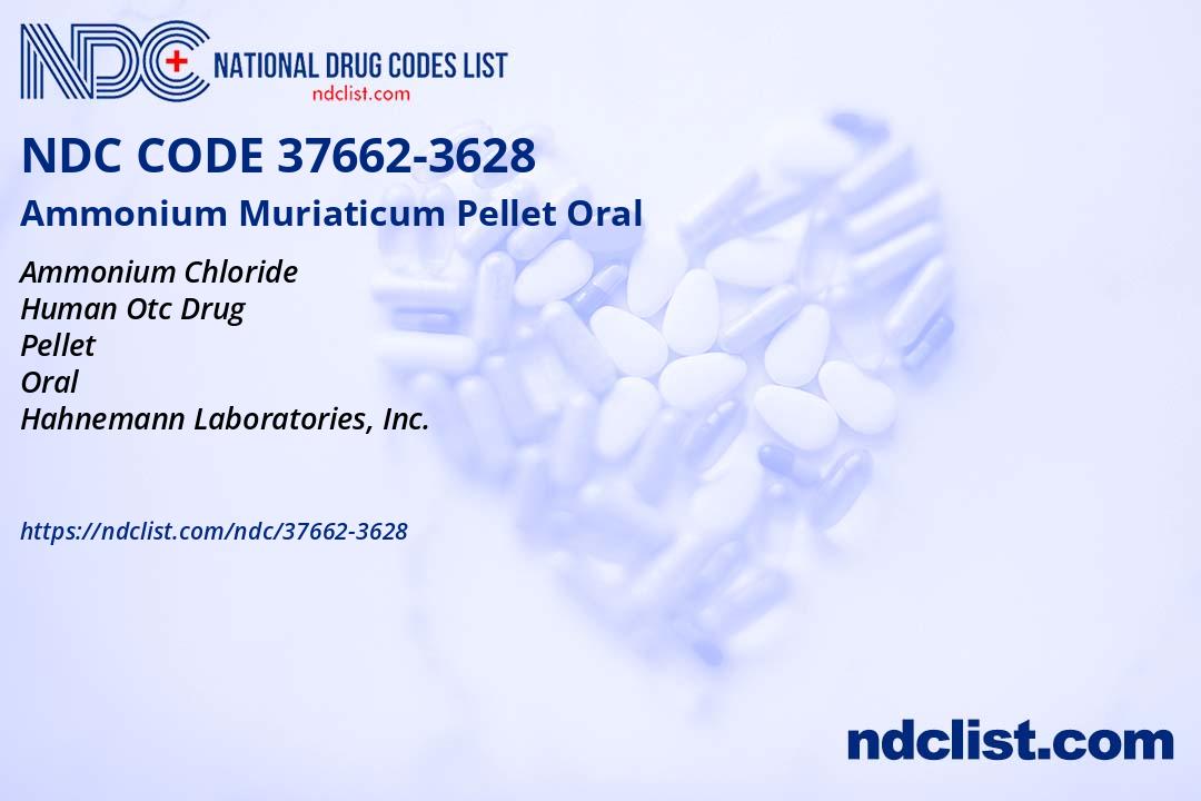 NDC 37662-3628 Ammonium Muriaticum Pellet Oral