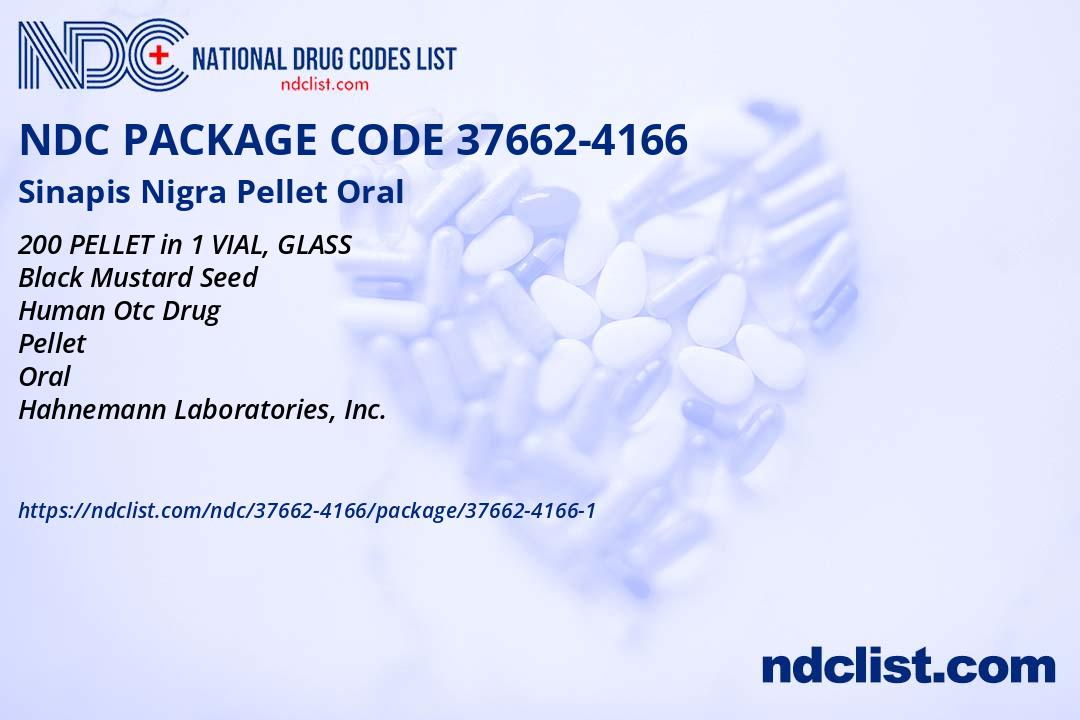 NDC Package 37662-4166-1 Sinapis Nigra Pellet Oral