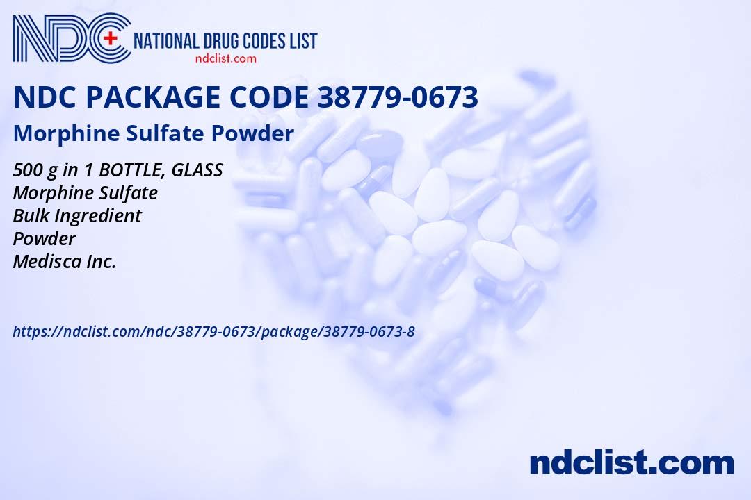 Morphine Sulfate Powder- NDC38779-0673-8