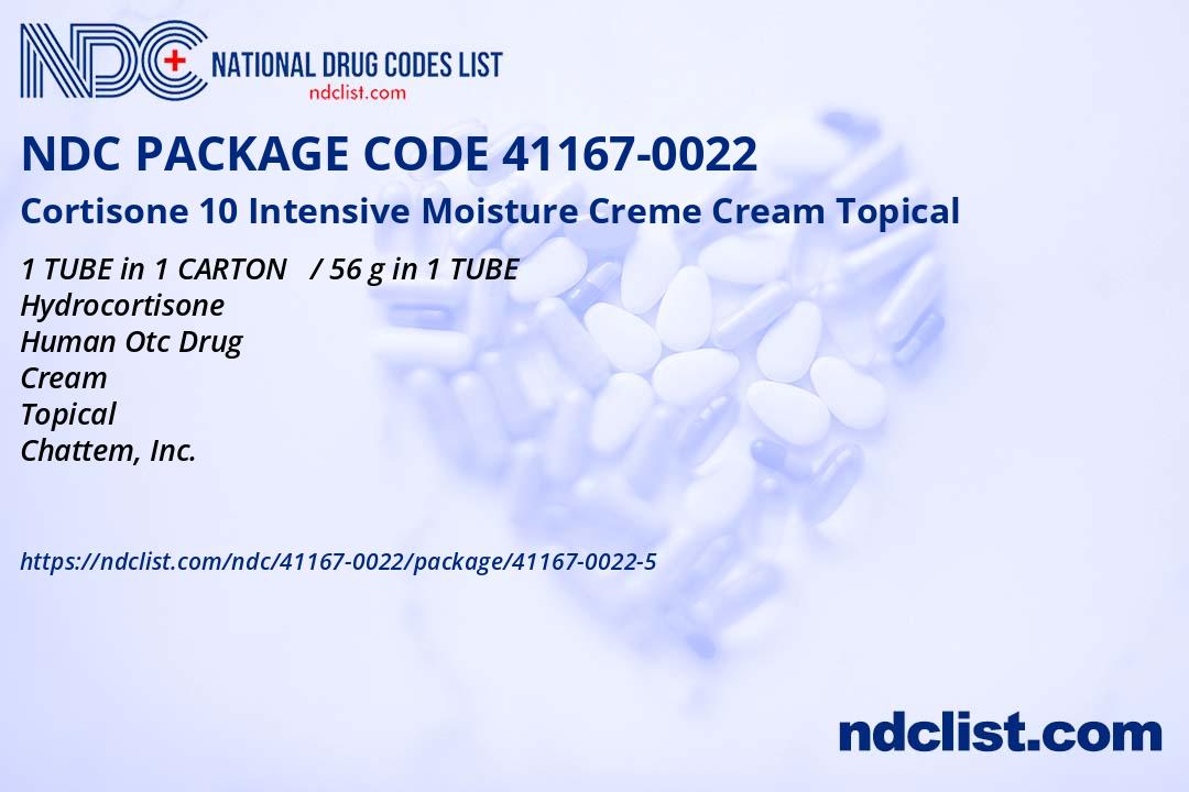 NDC Package 41167-0022-5 Cortisone 10 Intensive Moisture Creme Cream ...