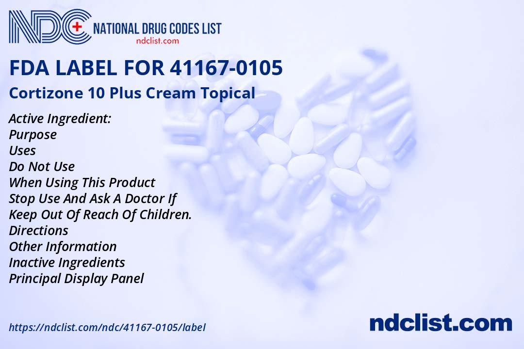 Cortizone 10 Plus- FDA Label NDC41167-0105