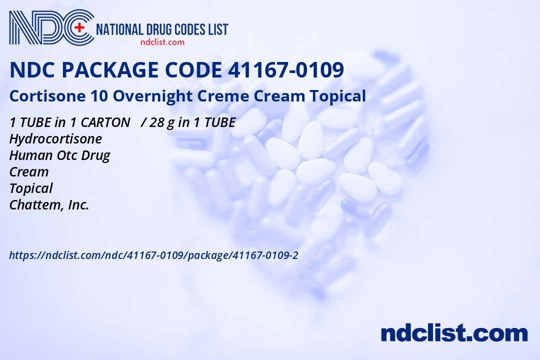 NDC Package 41167-0109-2 Cortisone 10 Overnight Creme Cream Topical